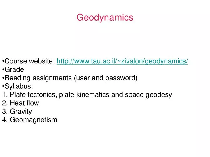 PPT - Geodynamics PowerPoint Presentation, free download - ID:3846215