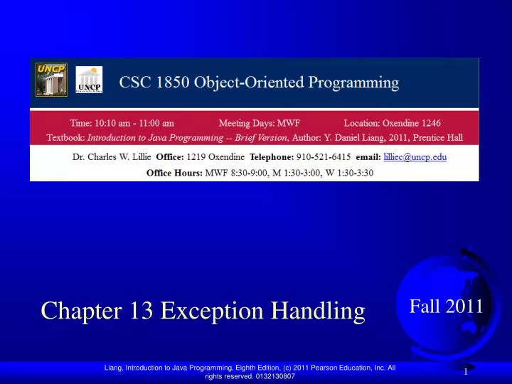 PPT - Chapter 13 Exception Handling PowerPoint Presentation, free ...