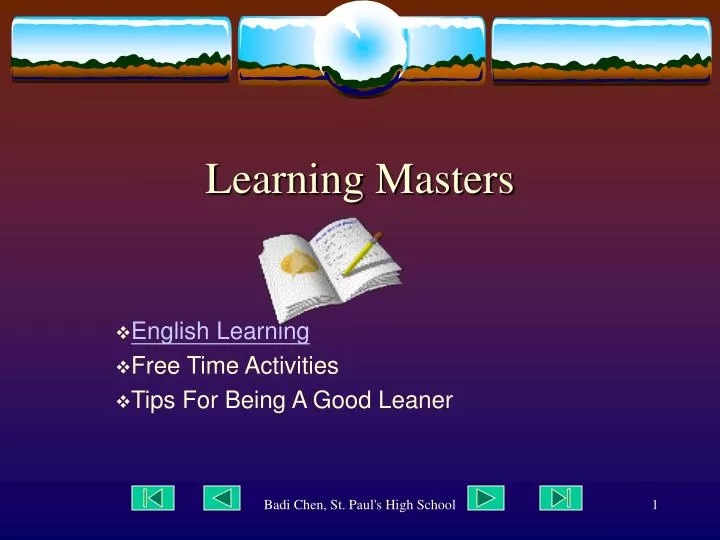 PPT - Learning Masters PowerPoint Presentation, free download - ID:3846445