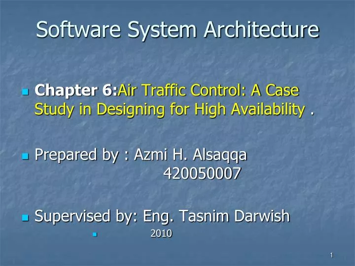 PPT - Software System Architecture PowerPoint Presentation, free ...