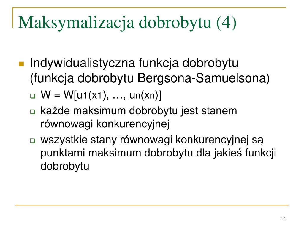 PPT - Prawo Walrasa i ekonomia dobrobytu Varian 29. 6 -29. 8 oraz 31 ...