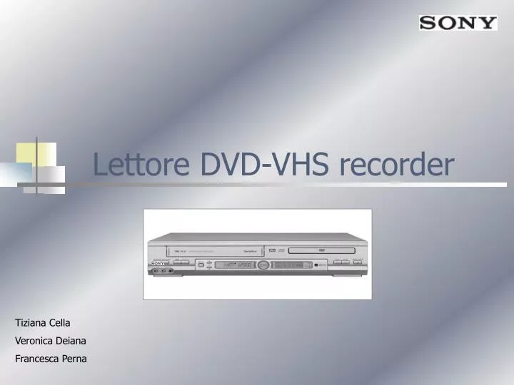 PPT - Lettore DVD-VHS recorder PowerPoint Presentation, free download ...