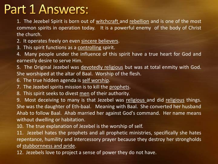 PPT - Discerning the Jezebel Spirit PowerPoint Presentation - ID:3849765