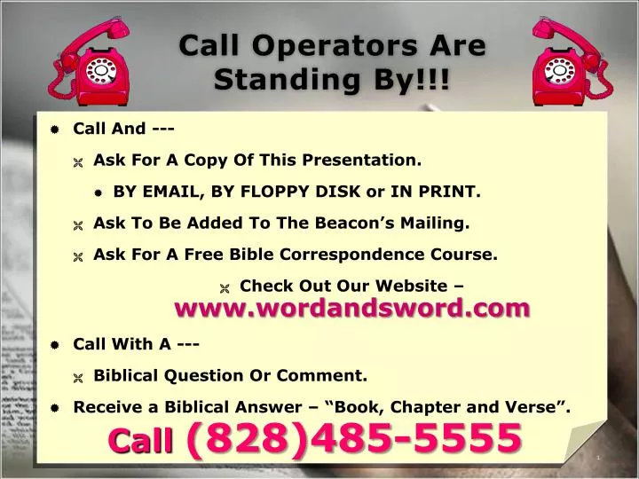 PPT - Call Operators Are Standing By!!! PowerPoint Presentation, free ...