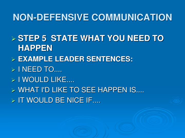 PPT - “I” STATEMENTS “YOU” STATEMENTS INTERPERSONAL COMMUNICATION ...
