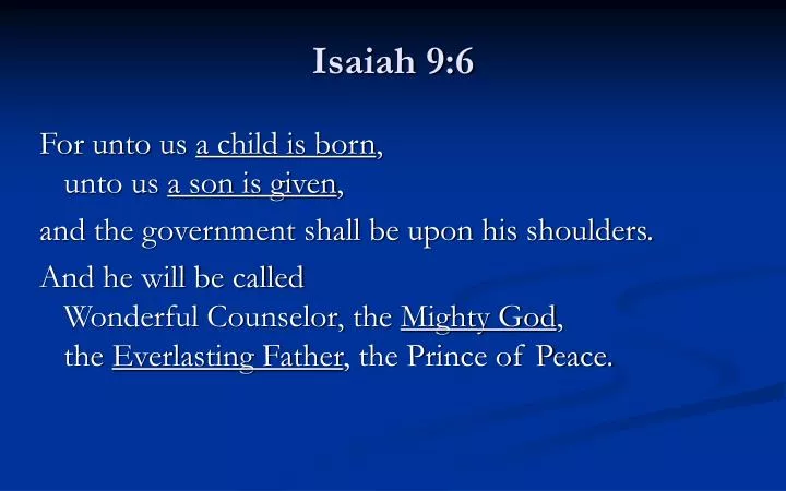 PPT - Isaiah 9:6 PowerPoint Presentation, free download - ID:3850067