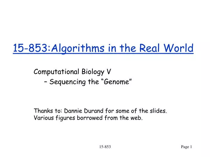 PPT - 15-853:Algorithms in the Real World PowerPoint Presentation, free ...