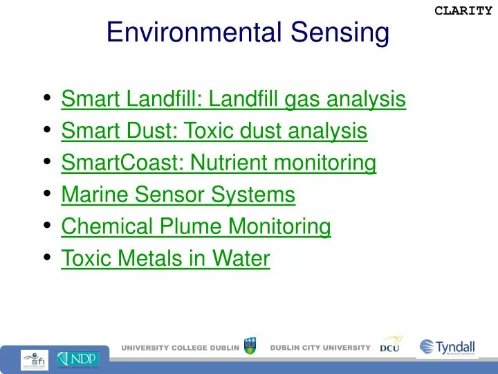 PPT - Environmental Sensing PowerPoint Presentation, free download - ID ...