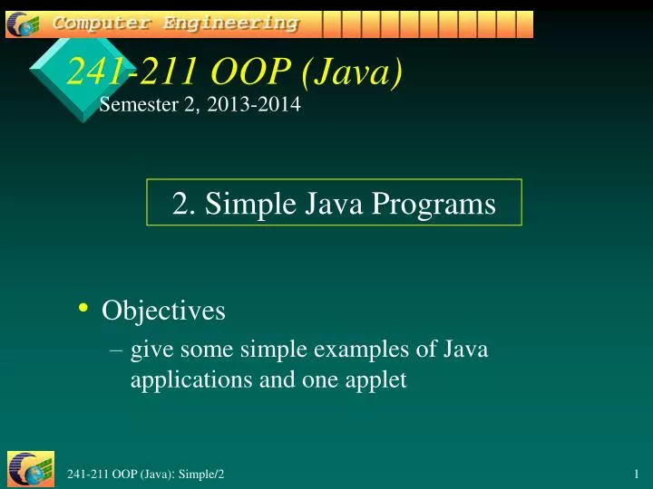PPT - 241-211 OOP (Java) PowerPoint Presentation, free download - ID ...