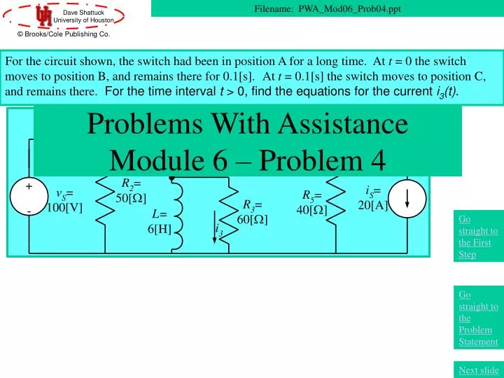 PPT - Problems With Assistance Module 6 – Problem 4 PowerPoint ...
