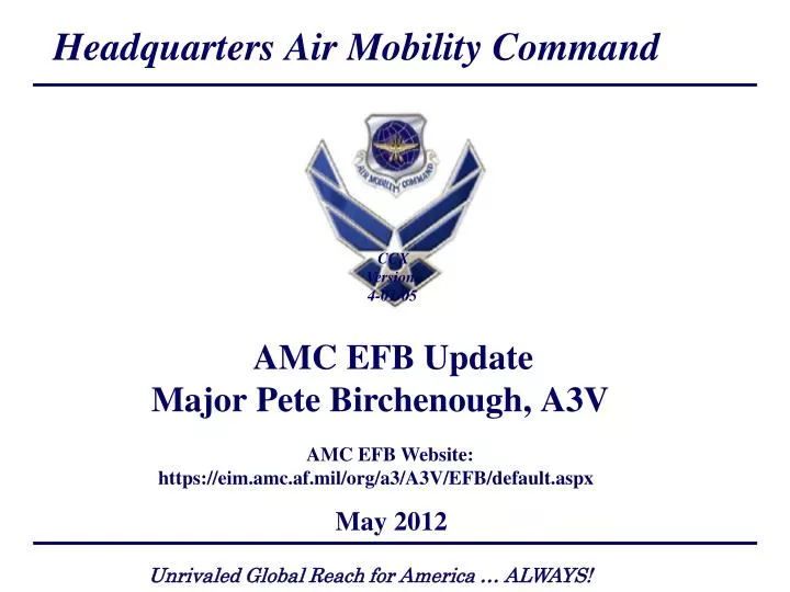 PPT - Headquarters Air Mobility Command PowerPoint Presentation, free ...