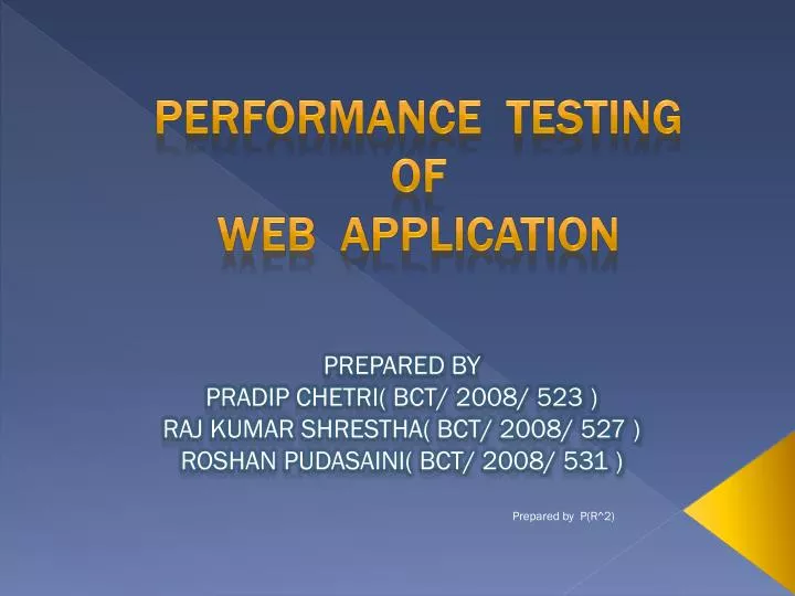 PPT - PERFORMANCE TESTING OF WEB APPLICATION PowerPoint Presentation ...