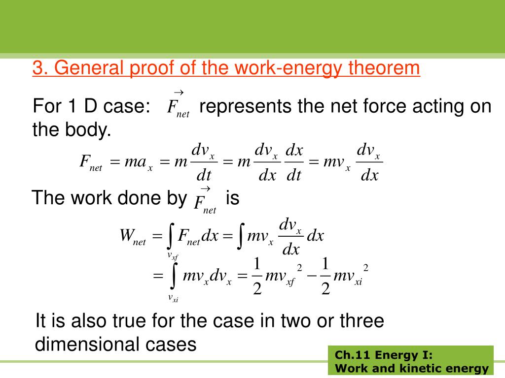 PPT - Ch. 11 Energy I: Work and kinetic energy PowerPoint Presentation ...