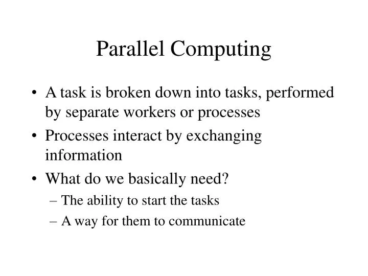PPT - Parallel Computing PowerPoint Presentation, free download - ID ...