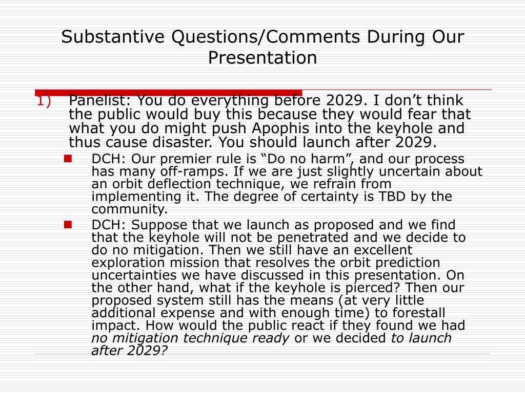 PPT - NRC Hazardous NEO Mitigation Panel Meeting June 23-25, 2009 ...