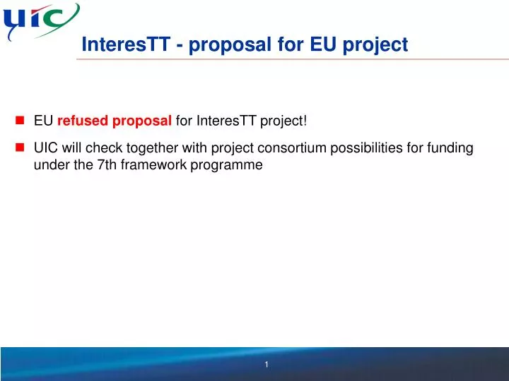 PPT - InteresTT - proposal for EU project PowerPoint Presentation, free ...