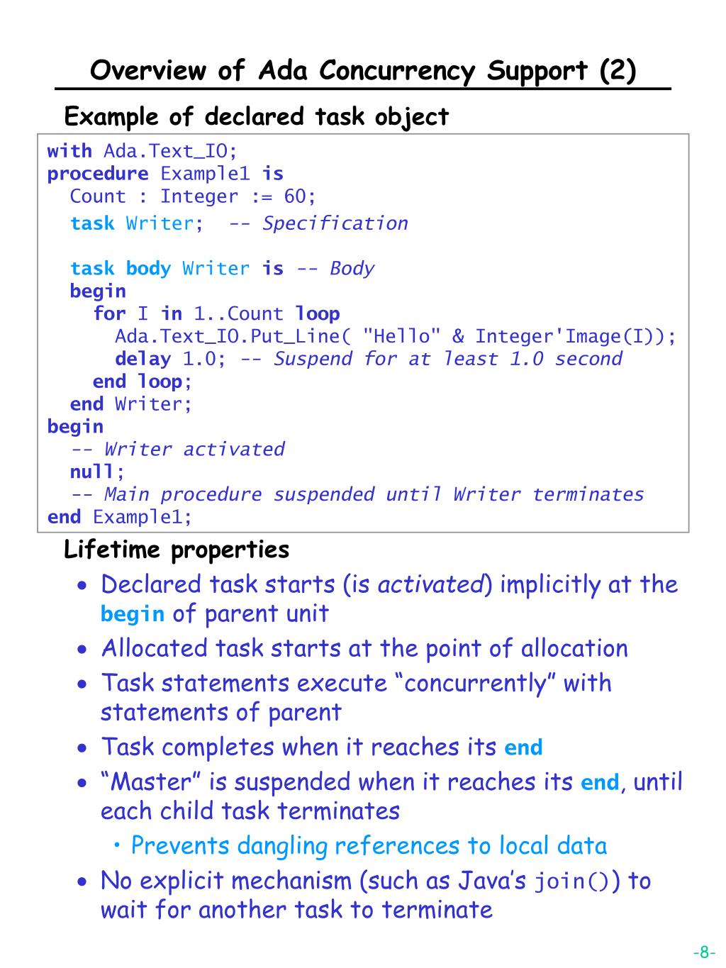Ppt Concurrency And Real Time Programming Support In Java Ada Posix Powerpoint Presentation