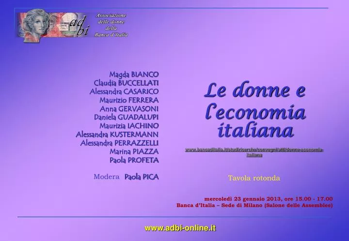 PPT - Magda BIANCO Claudia BUCCELLATI Alessandra CASARICO Maurizio ...