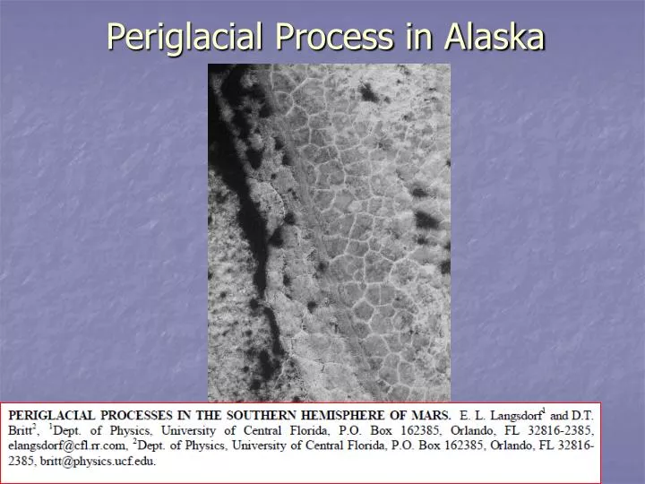 PPT - Periglacial Process in Alaska PowerPoint Presentation, free ...