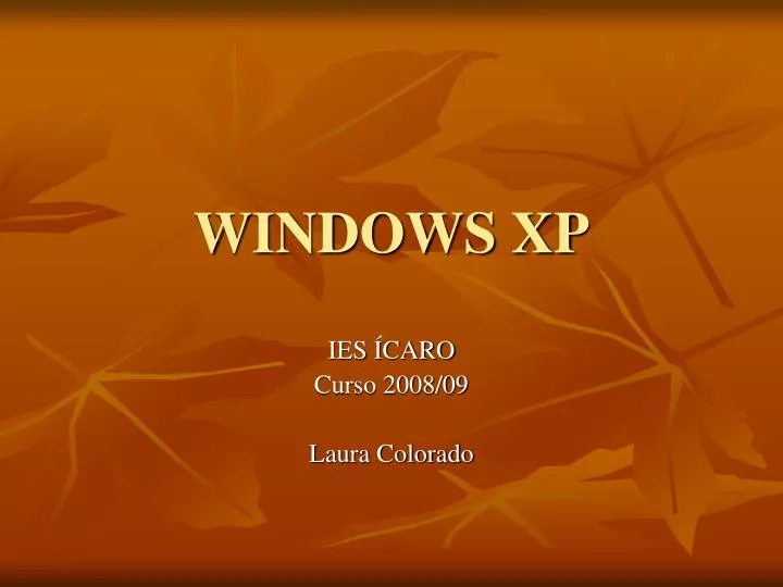 PPT - WINDOWS XP PowerPoint Presentation, free download - ID:3861511
