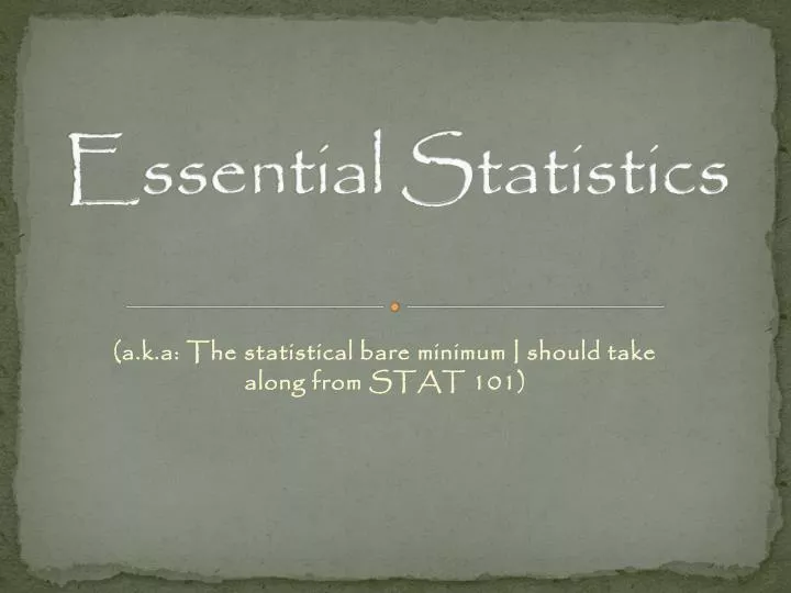 PPT - Essential Statistics PowerPoint Presentation, free download - ID ...