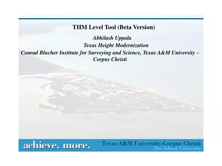 PPT - THM Level Tool (Beta Version) PowerPoint Presentation, free ...