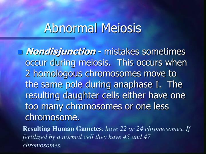 PPT - Results of Abnormal Meiosis PowerPoint Presentation - ID:3863354