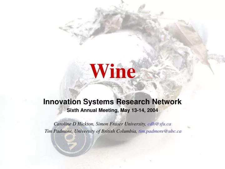 PPT - Wine PowerPoint Presentation, free download - ID:3863443