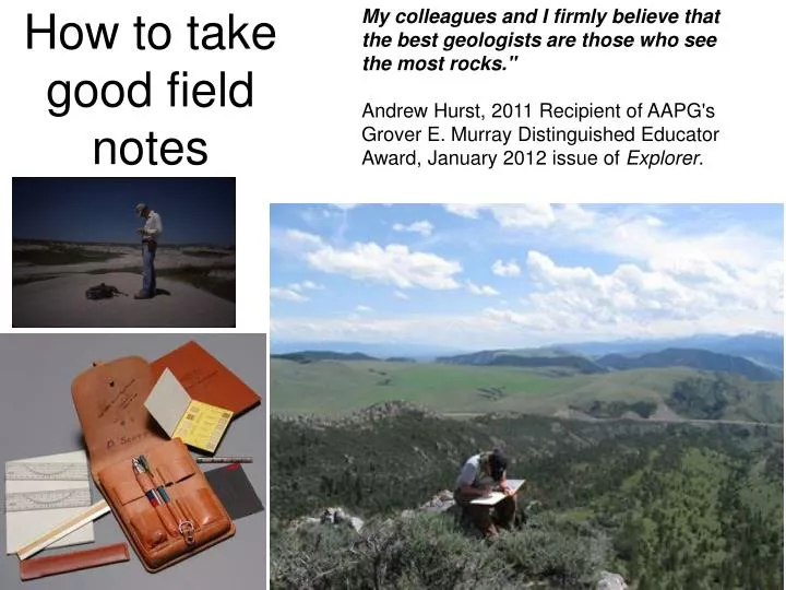 PPT - How to take good field notes PowerPoint Presentation, free ...