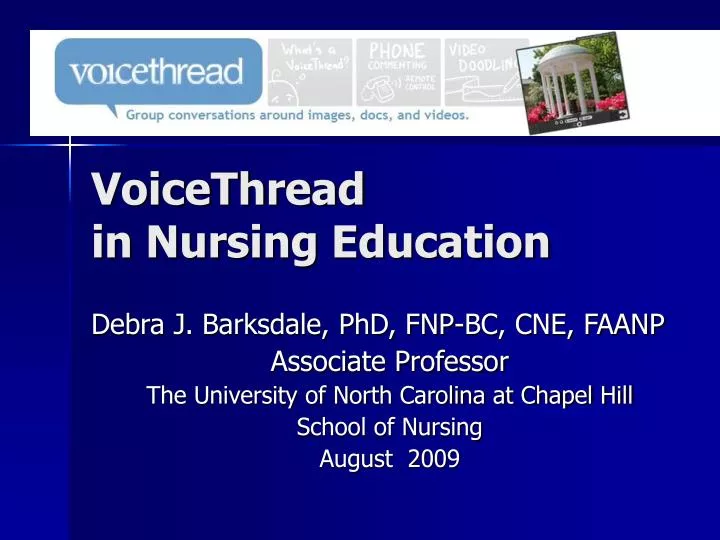 PPT - VoiceThread in Nursing Education PowerPoint Presentation, free ...