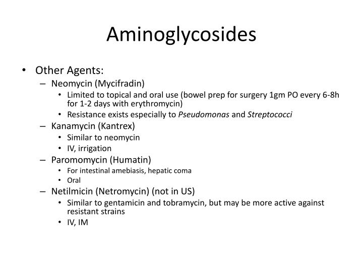PPT - Aminoglycosides PowerPoint Presentation - ID:3864634