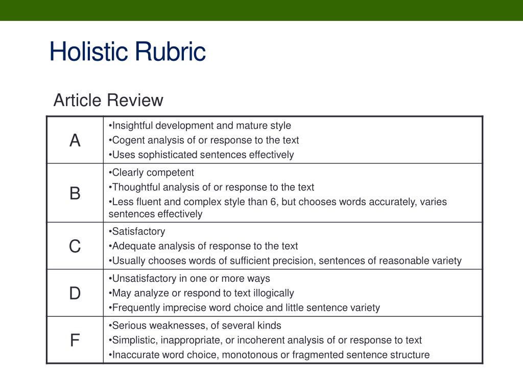 PPT - Best Practices In College Teaching : Designing Effective Rubrics ...