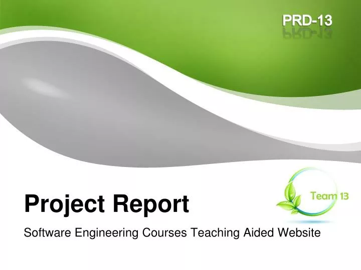 PPT - Project Report PowerPoint Presentation, free download - ID:3866792