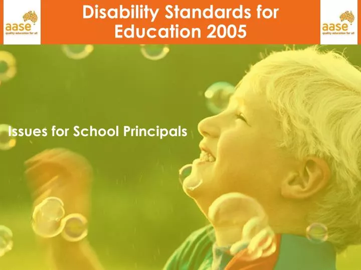 PPT - Disability Standards for Education 2005 PowerPoint Presentation ...