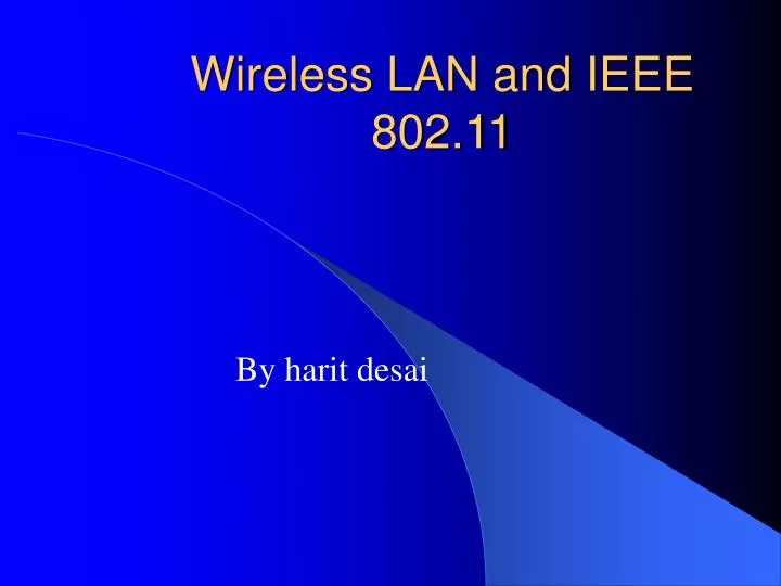 PPT - Wireless LAN and IEEE 802.11 PowerPoint Presentation, free ...