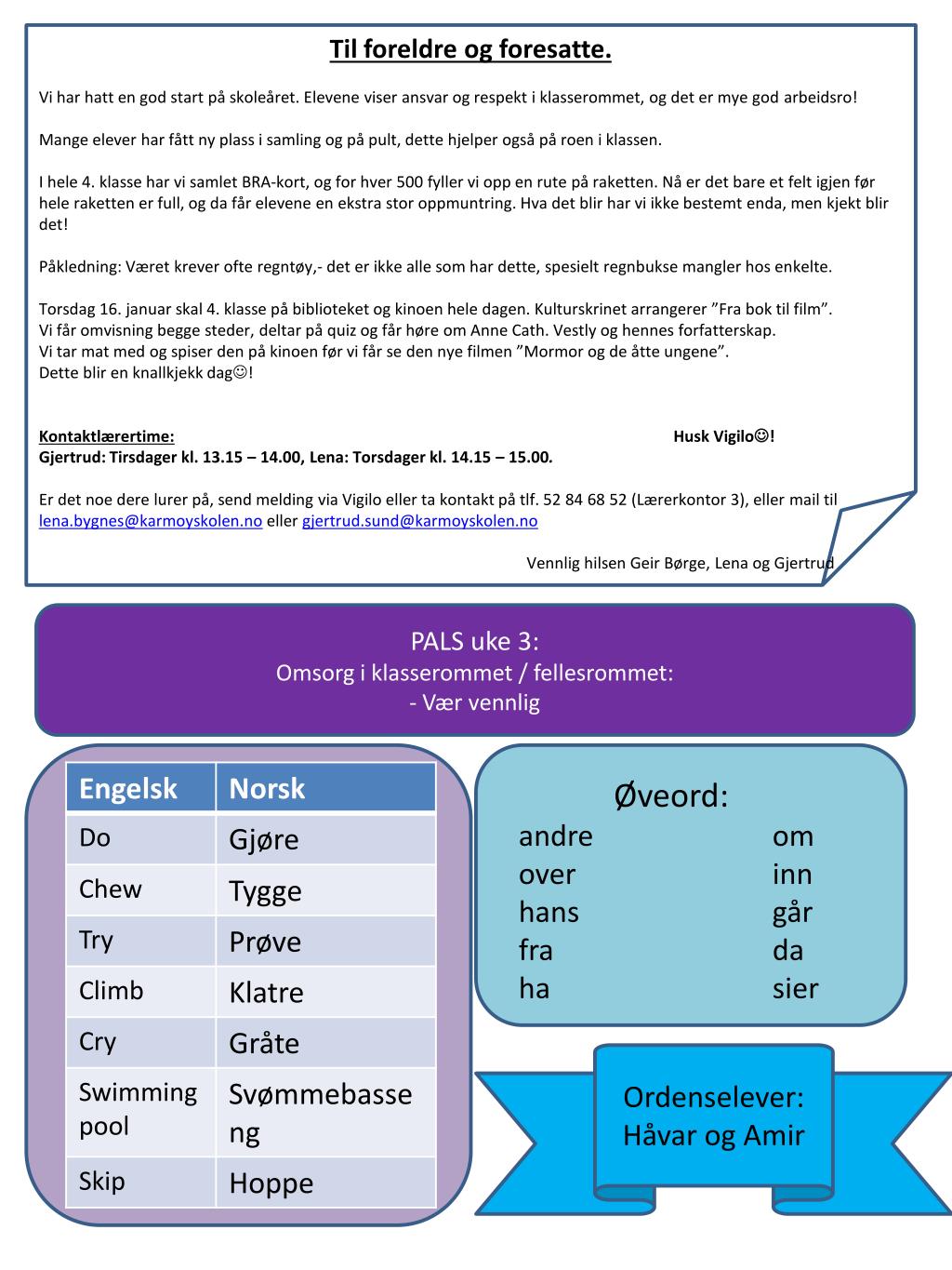 Ppt Lekseplan For 4 Trinn Uke 3 Mandag 13 Fredag 17 Januar