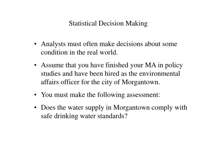 PPT - Statistical Decision Making PowerPoint Presentation, free ...