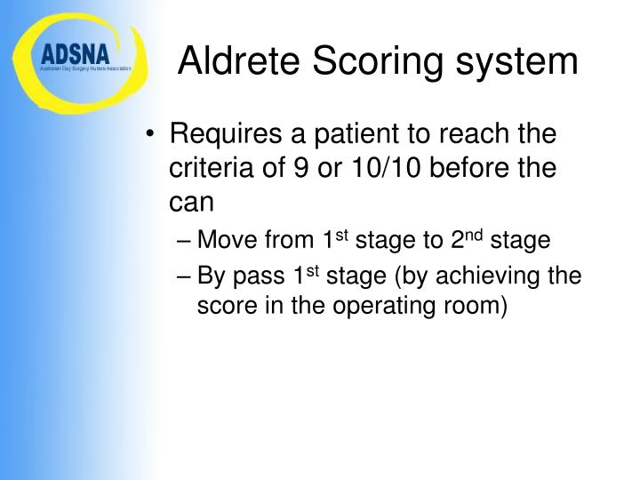 PPT - THE PERFECT SCORE Fast tracking through your day surgery unit ...