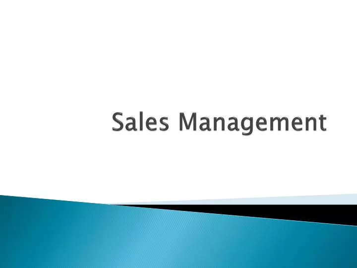 PPT - Sales Management PowerPoint Presentation, free download - ID:3868631