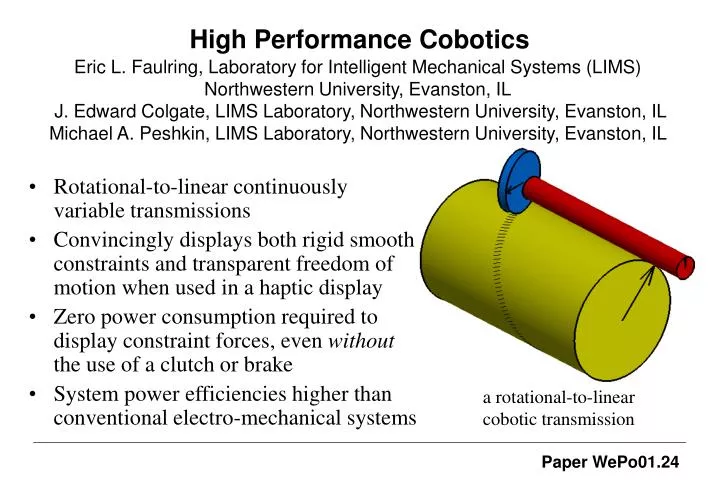 PPT - High Performance Cobotics PowerPoint Presentation, free download ...