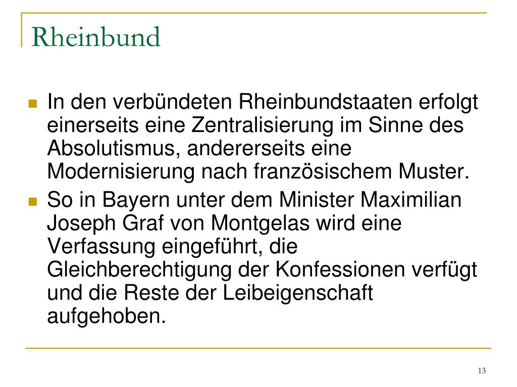 PPT - Vom Alten Reich zum Deutschen Bund PowerPoint Presentation, free ...