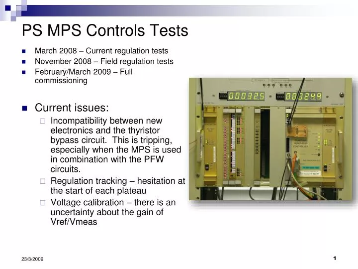 PPT - PS MPS Controls Tests PowerPoint Presentation, free download - ID ...