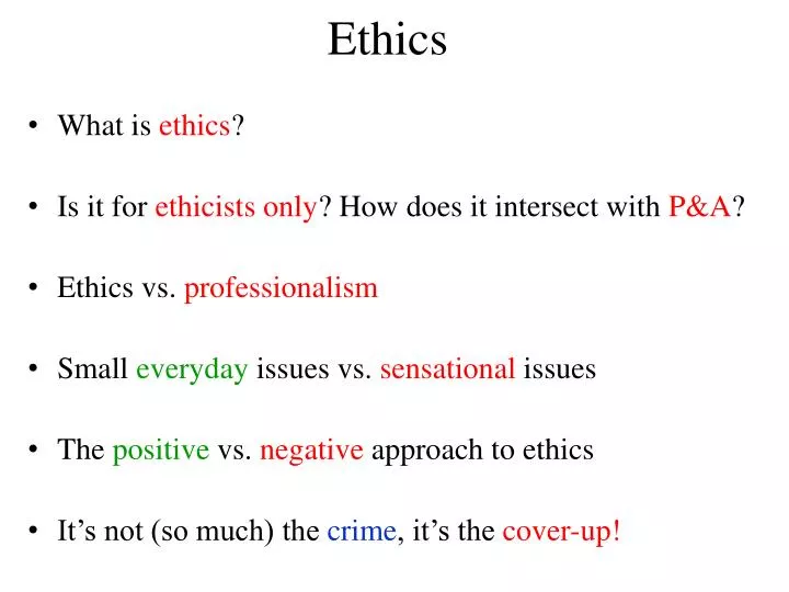 PPT - Ethics PowerPoint Presentation, free download - ID:3870410