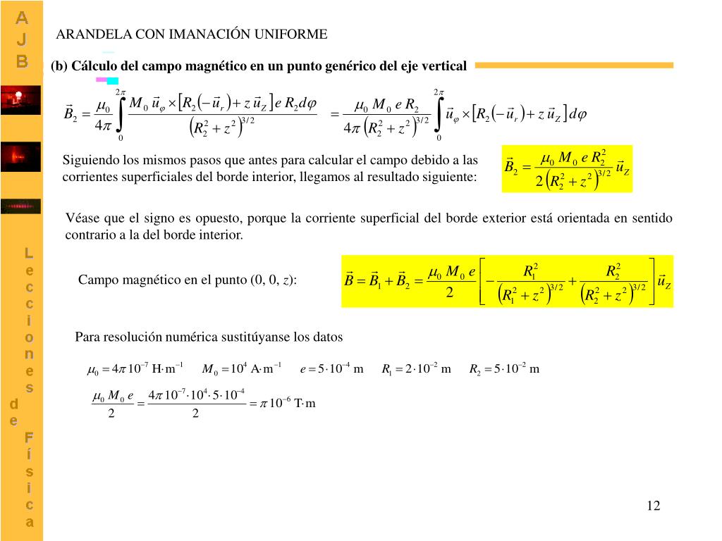 PPT - CÁLCULO DEL CAMPO MAGNÉTICO EN EL EJE DE UN IMÁN CILÍNDRICO CON ...