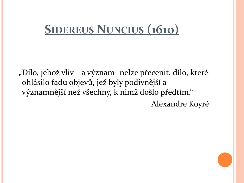 PPT - Galileo Galilei Sidereus Nuncius PowerPoint Presentation, free ...