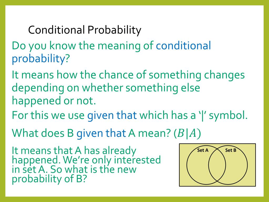 PPT - Conditional Probability in Venn Diagrams PowerPoint Presentation ... PPT - Conditional Probability in Venn Diagrams PowerPoint Presentation ...
