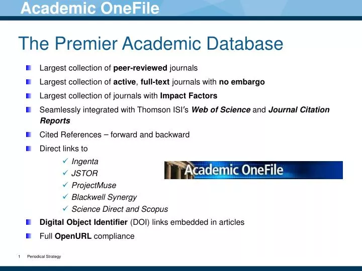 PPT - The Premier Academic Database PowerPoint Presentation, free ...