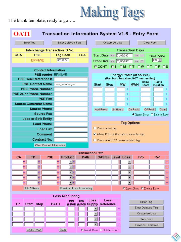 PPT - OATI Tagging PowerPoint Presentation - ID:3874369