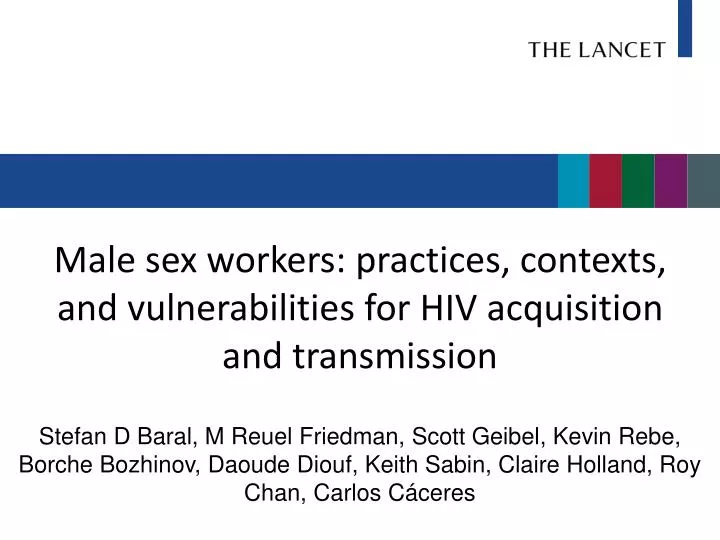 Ppt Male Sex Workers Practices Contexts And Vulnerabilities For