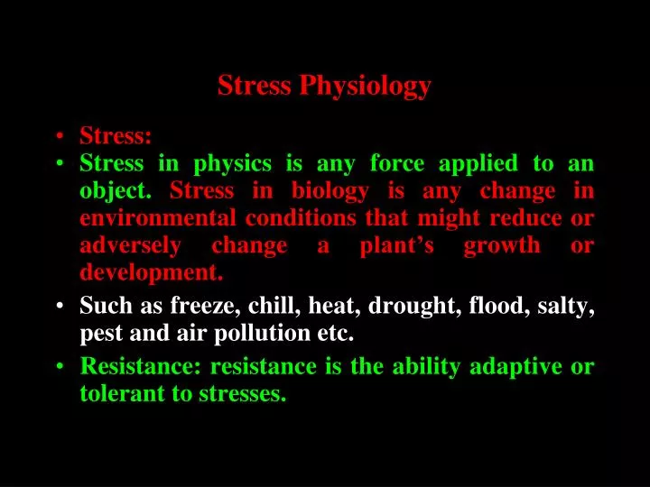 PPT - Stress Physiology PowerPoint Presentation, free download - ID:3874817